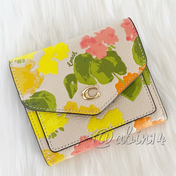 Coach | Bags | Nwt Coach Wyn Leather Wallet With Floral Print | Poshmark